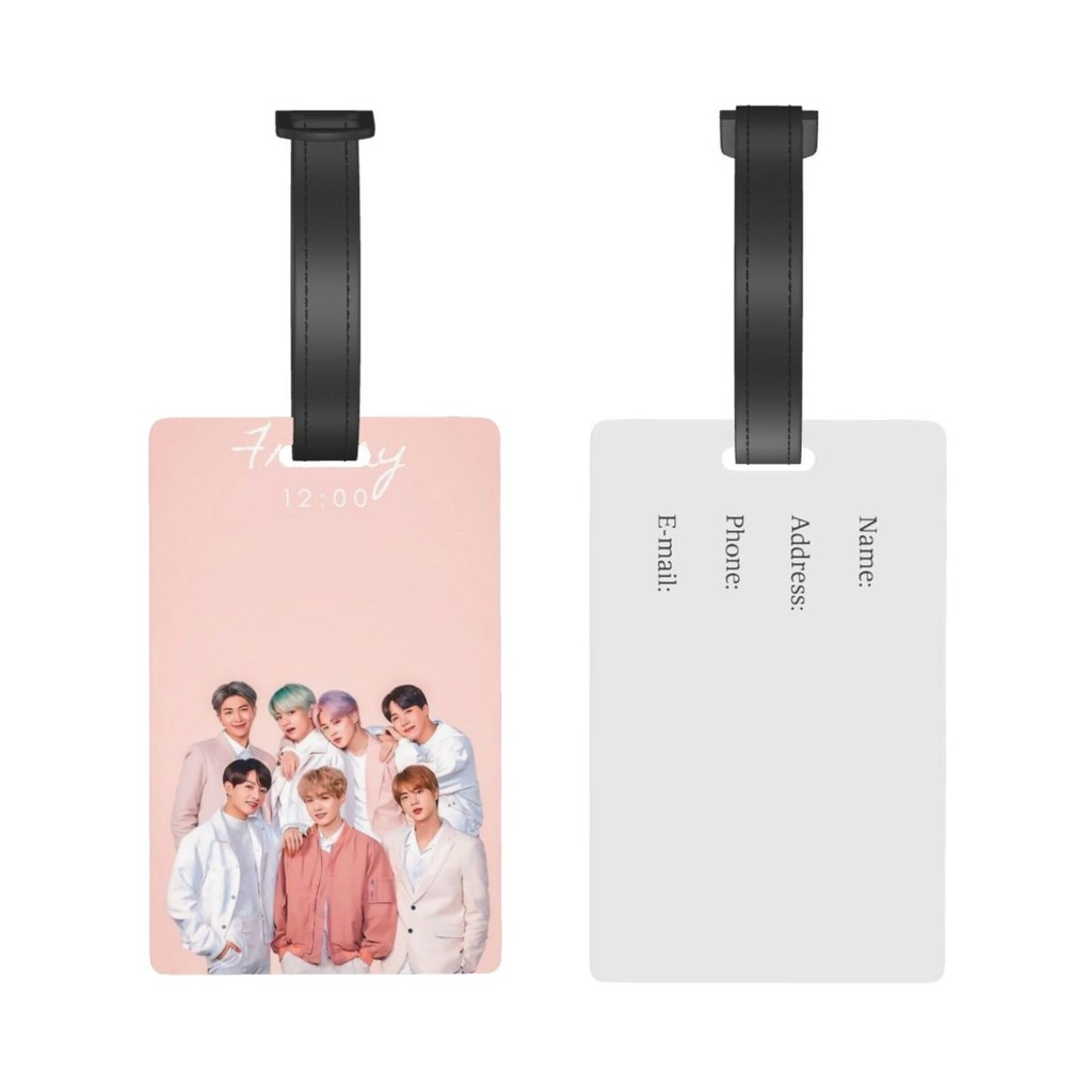 BTS Luggage Tags Assorted Travel Suitcase Labels Business ID Card ...
