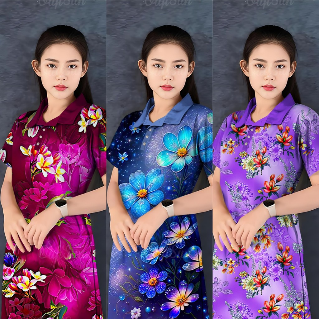 Dresses Women New Style Filipiñiana attire for women Polo Dress Plus ...