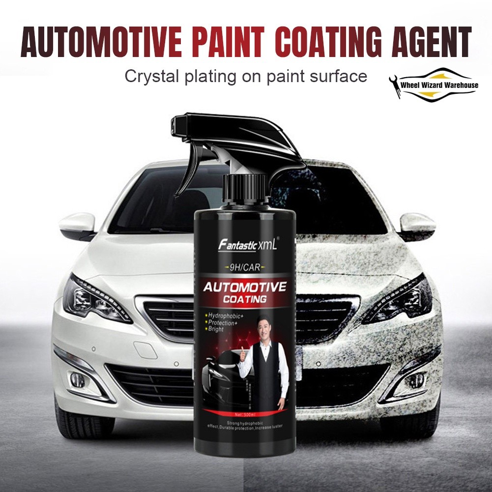 500ml Car Wax Spray and Polish Two-in-one Coating Auto Car Wash and Wax Hydrophobic Nano Ceramic ...