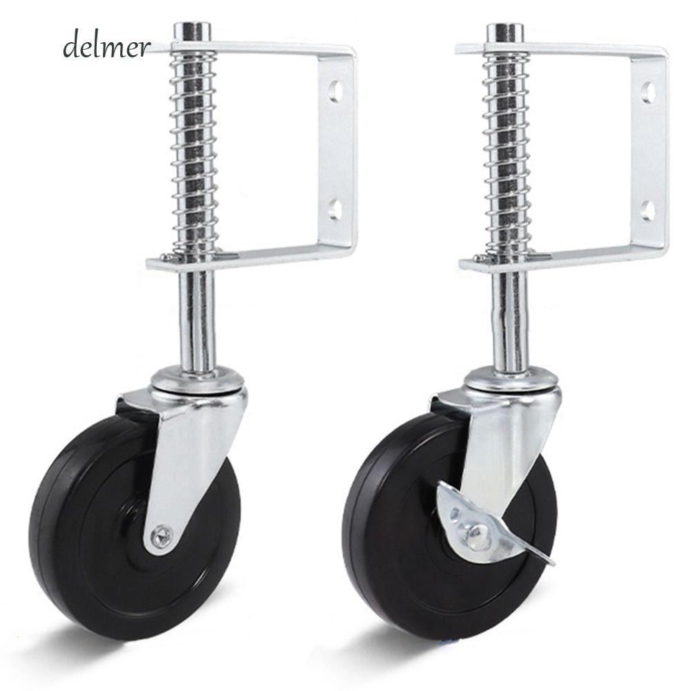 DELMER Door Gate Wheel, 4 Inch Heavy-duty Spring Loaded Caster, Door ...