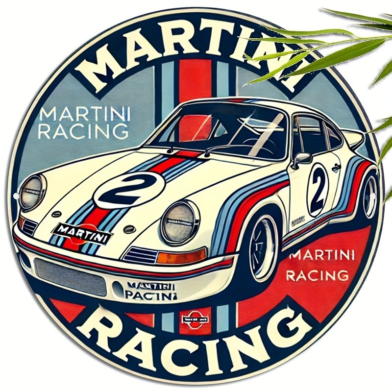 Vintage Martini Racing 30 Cm Aluminum Sign - Retro Style Wall Decor ...