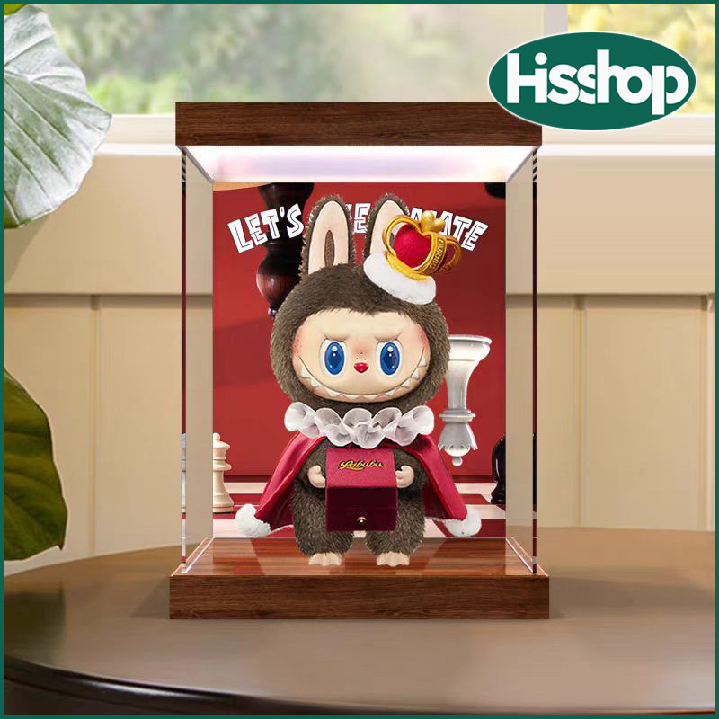 Acrylic box, Pop Mart labubu chess adventure doll King display box ...