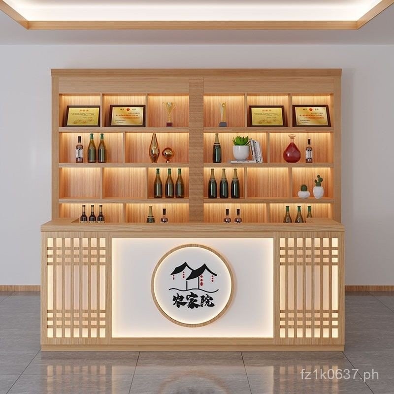 Wine Cabinet BBQ Restaurant New Bar Counter Dining New Chinese Style ...