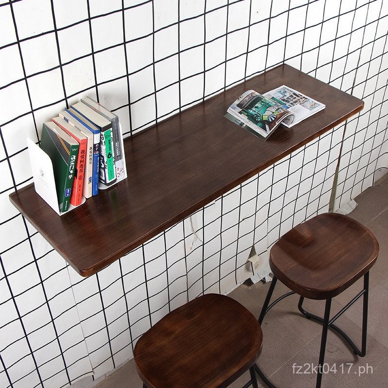 Wall-Mounted Desk Dining Table Hanging Desk Solid Wood Folding Desk ...