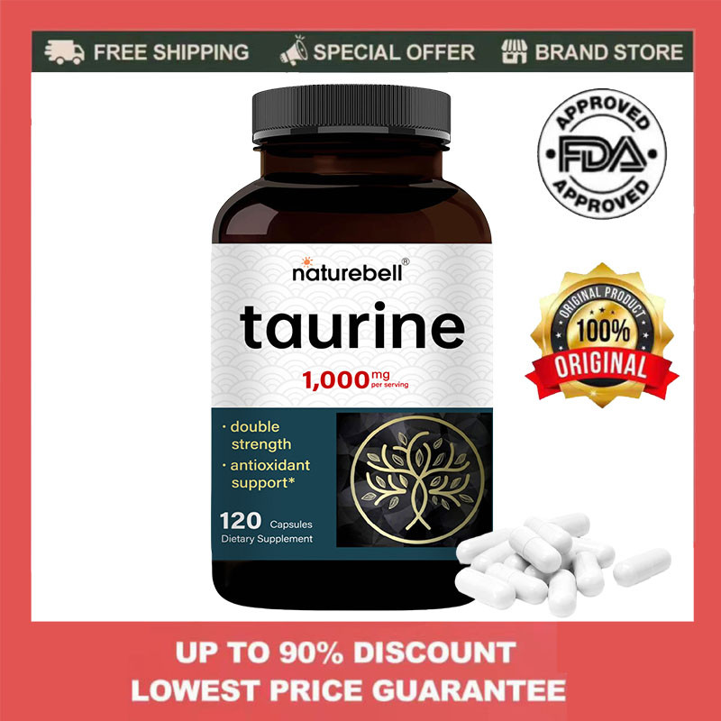 NatureBell High-Potency Taurine Capsules 1000mg Support Eye Health ...