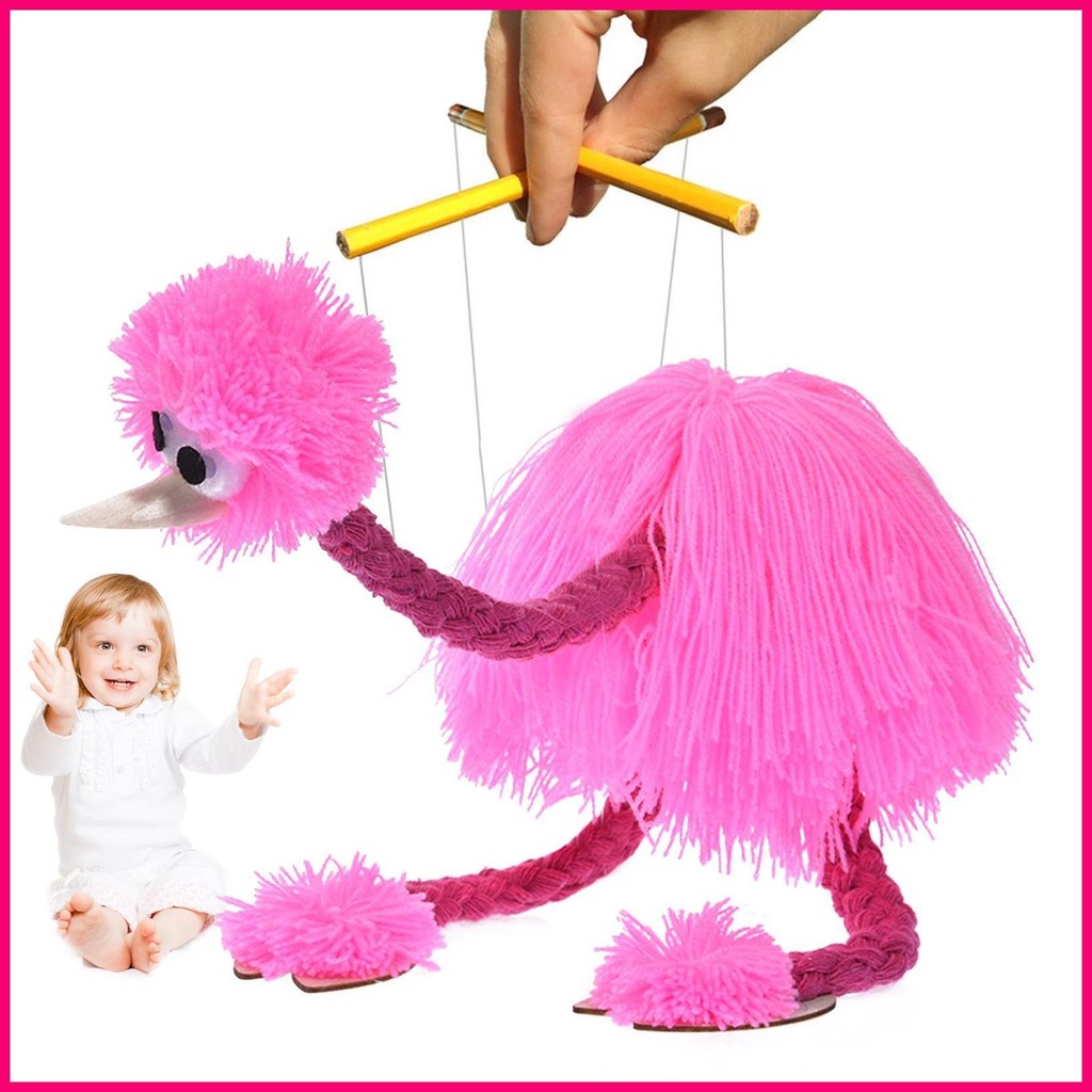 Ostrich Puppet Strings Stuffed Plush Parent Realistic Interactive Hand ...