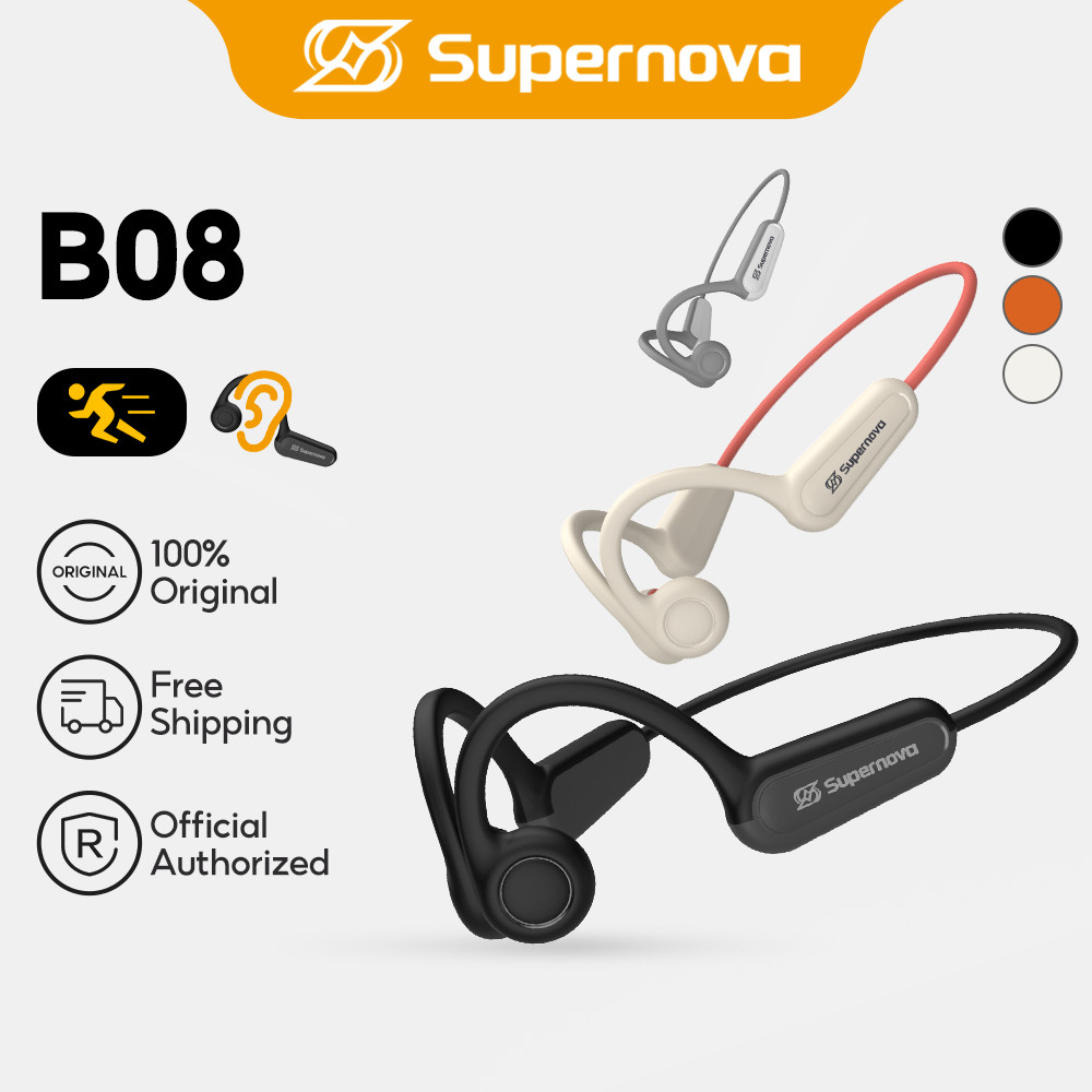 Supernova B08 Earphone Bluetooth 5.4 Sports Wireless Headphones Bone ...