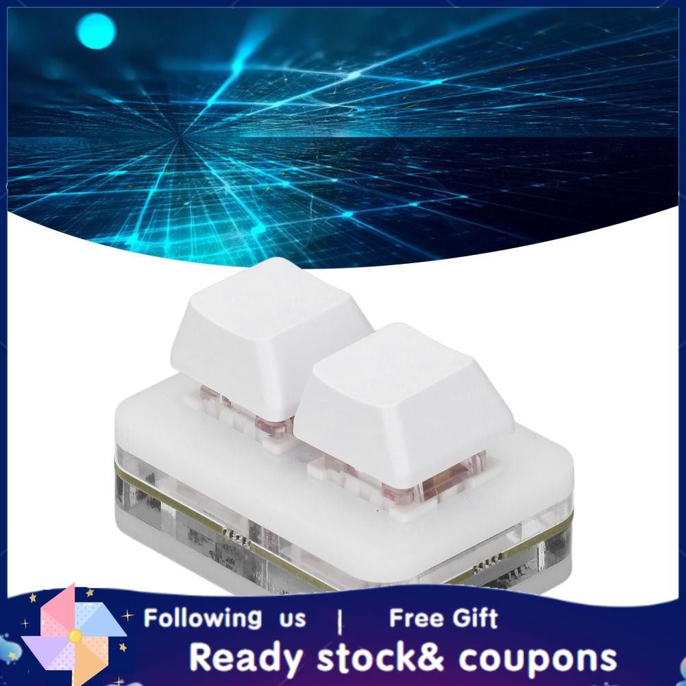 Xiyijia Hot Swap 2 Keys Game Keyboards Mini USB Mechanical Keypad with Red Switch Programmable ...