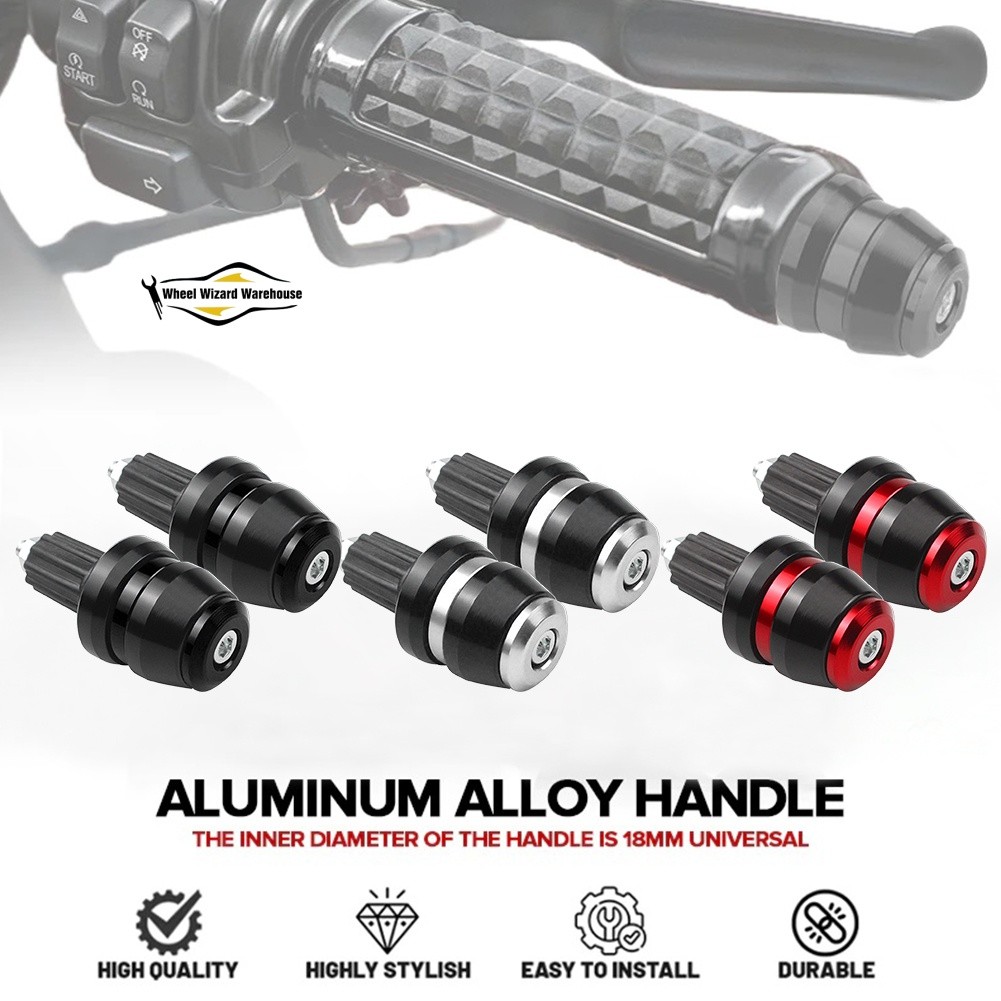 2 PCS Universal Motorcycle Decoration Handle Plug 1 PAIR FULL ALLOY ...