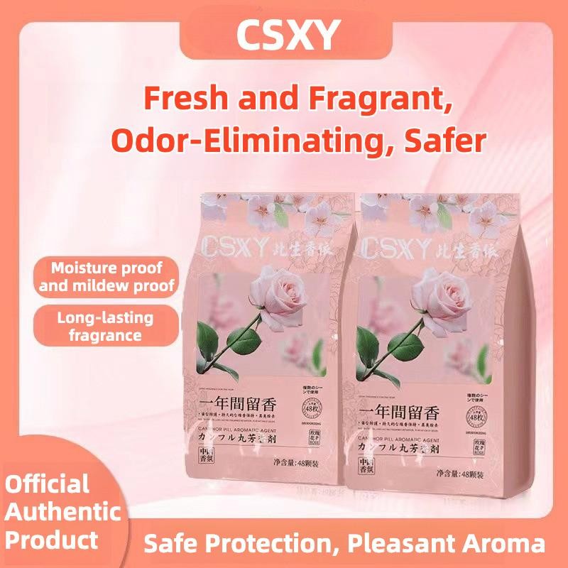 48PCS/Pack Rose Fragrance Camphor Moth Balls, Floral Scented Sachets ...