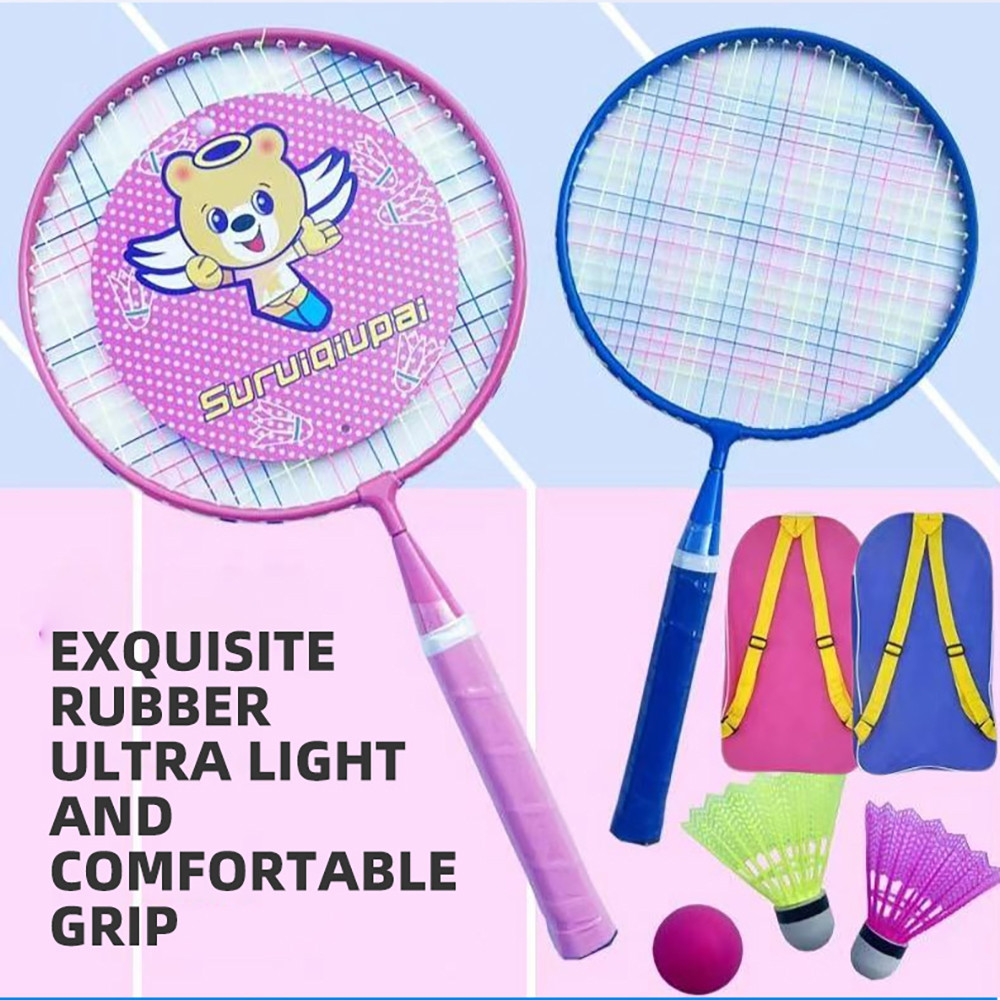 Badminton Racket For Kids 2pcs with 3balls Children Outdoor Sports Toy ...