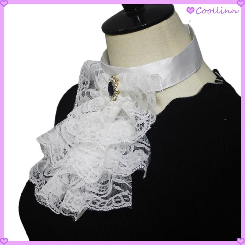 Victorian Neck Collar Cosplay Accessories Vampires Punk Ruffled Lace ...