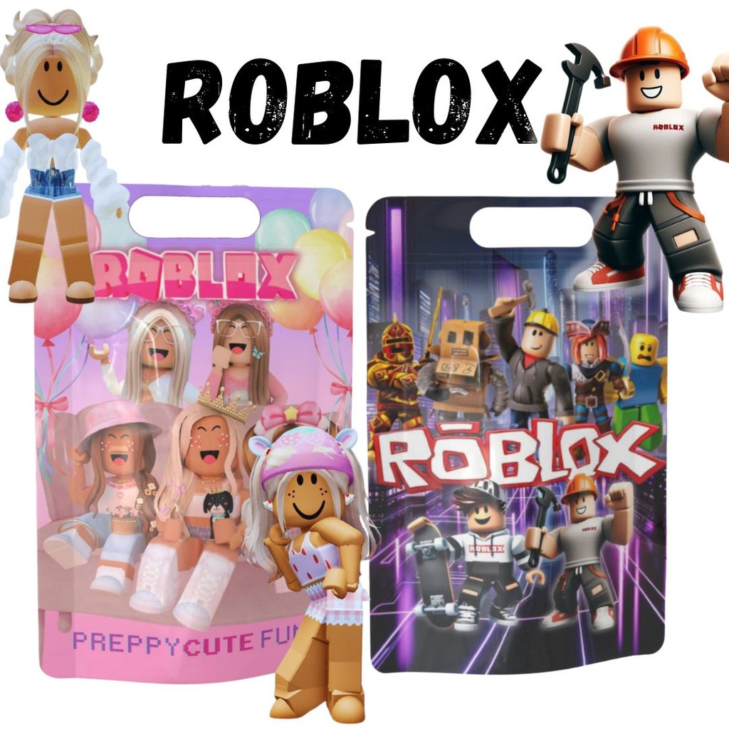 30pcs Roblox Theme Pink Gaming Birthday Party Theme Giveaways Candybags ...
