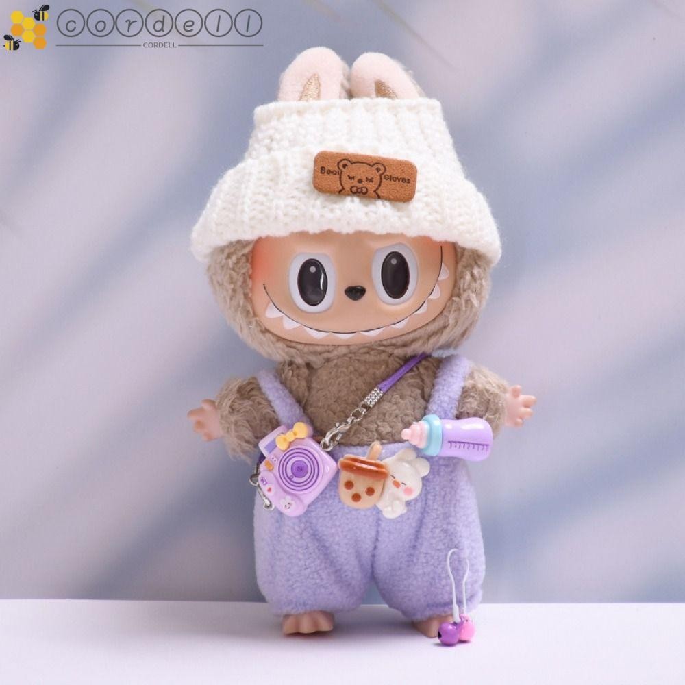CORDELL 17cm Labubu Dolls Clothes, Feeding Bottle Fries Sitting Labubu ...
