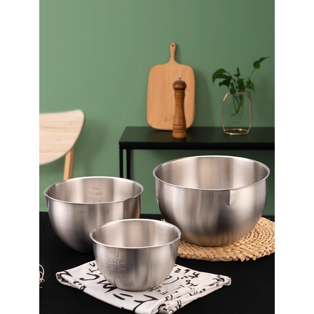Stainless steel basin304Food Grade Cooking Baking Mixing Bowl Household ...