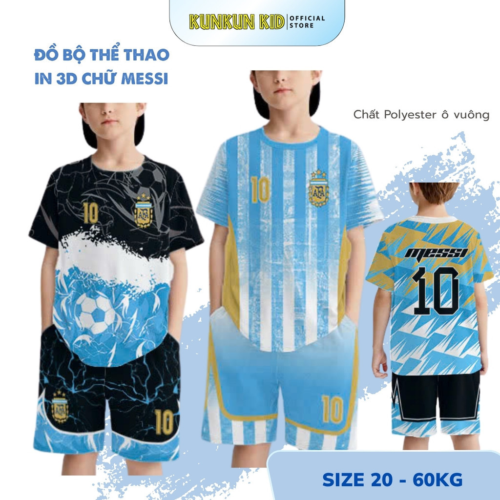 Messi Player 3D Printed Boys Sportswear No. 10 – Soccer, Basketball ...