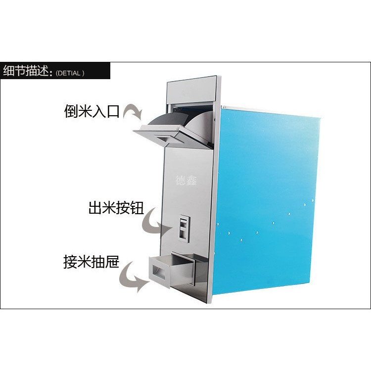 1VPR Stainless Steel Wholesale Rice Cabinet with Measurement Function ...