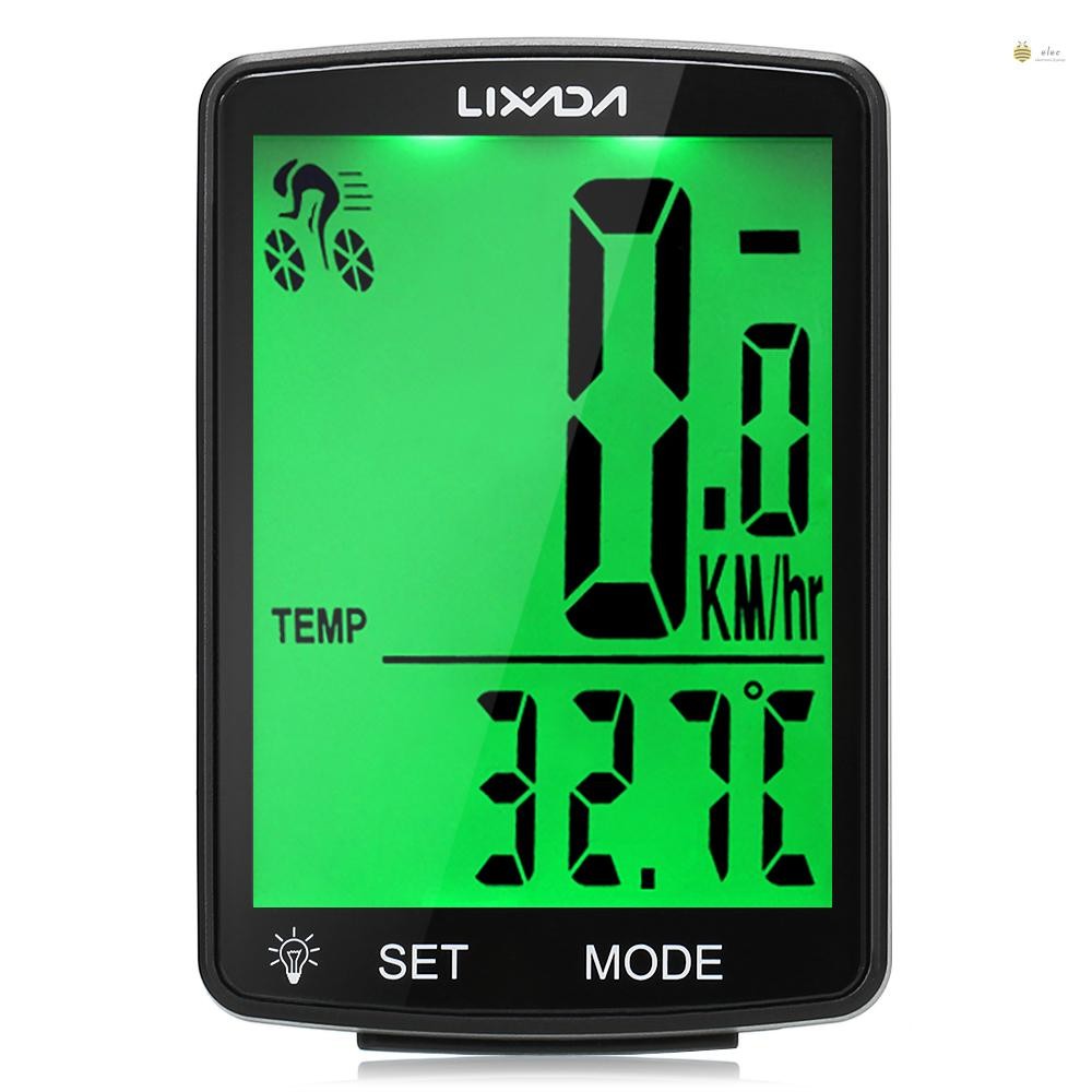 Elec)LIXADA Wireless Bike Computer Multi Functional LCD Screen Bicycle ...