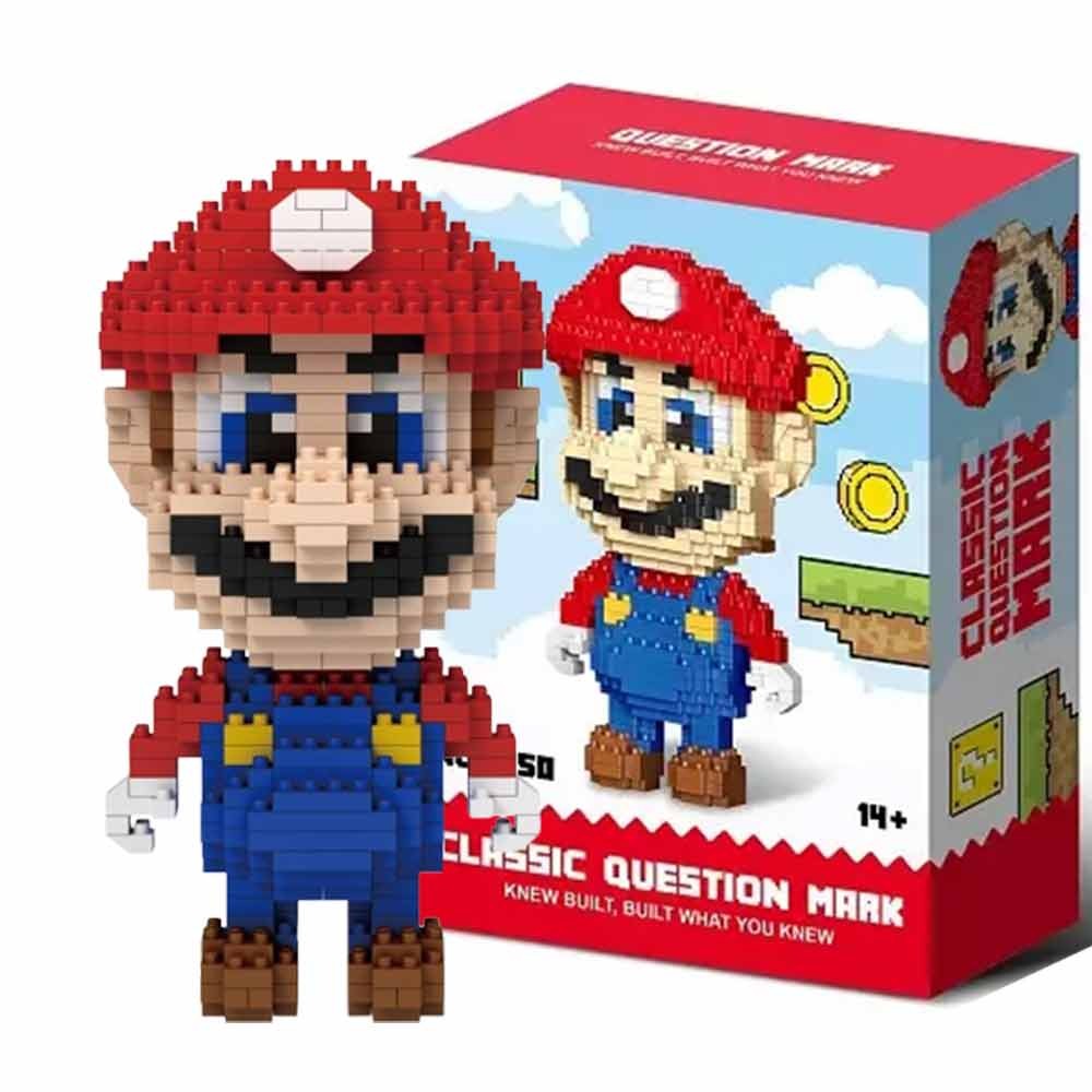 Brick Mario building block Cartoon Small Particle Assembled Building ...
