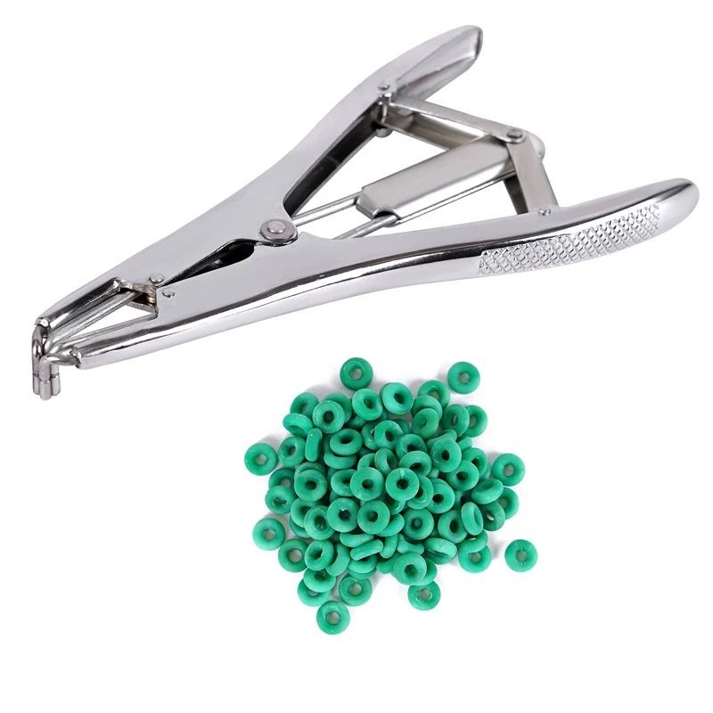 Sheep Broken Tail Castration Forceps Expansion Clamp Elasticity Rubber Castration Rings Farm ...