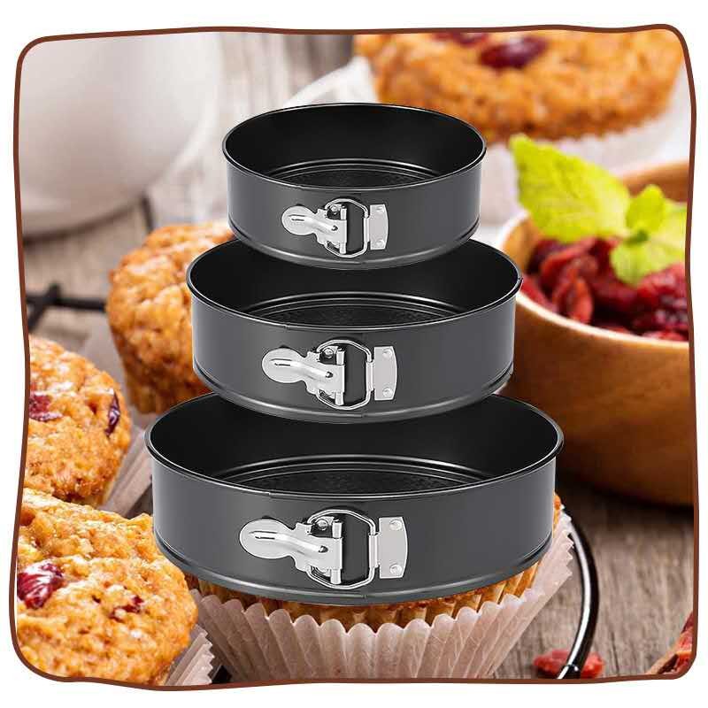 3 In 1 Set Nonstick Cake Mould 3 Tier Layer Loyang Kek Baking Pan ...