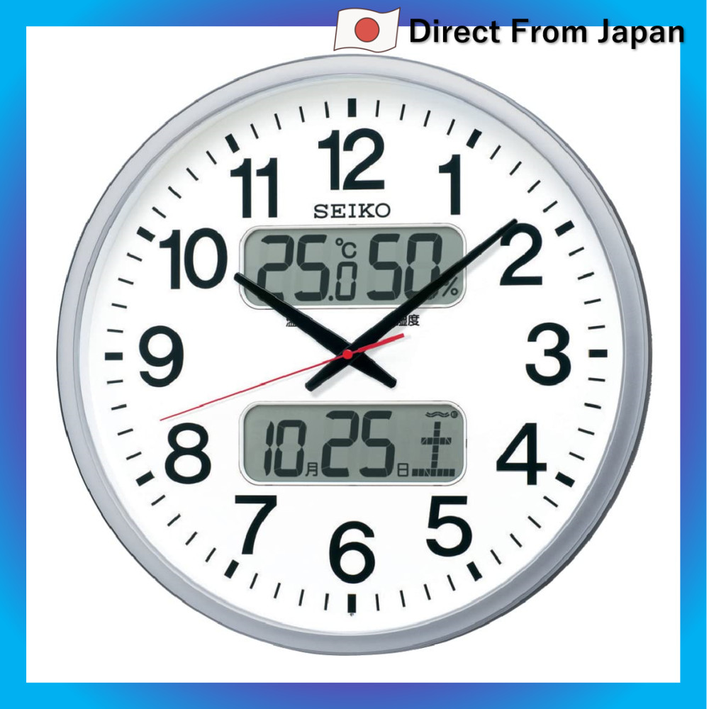 Seiko Clock Wall Clock Office Type Radio Analog Large Calendar ...