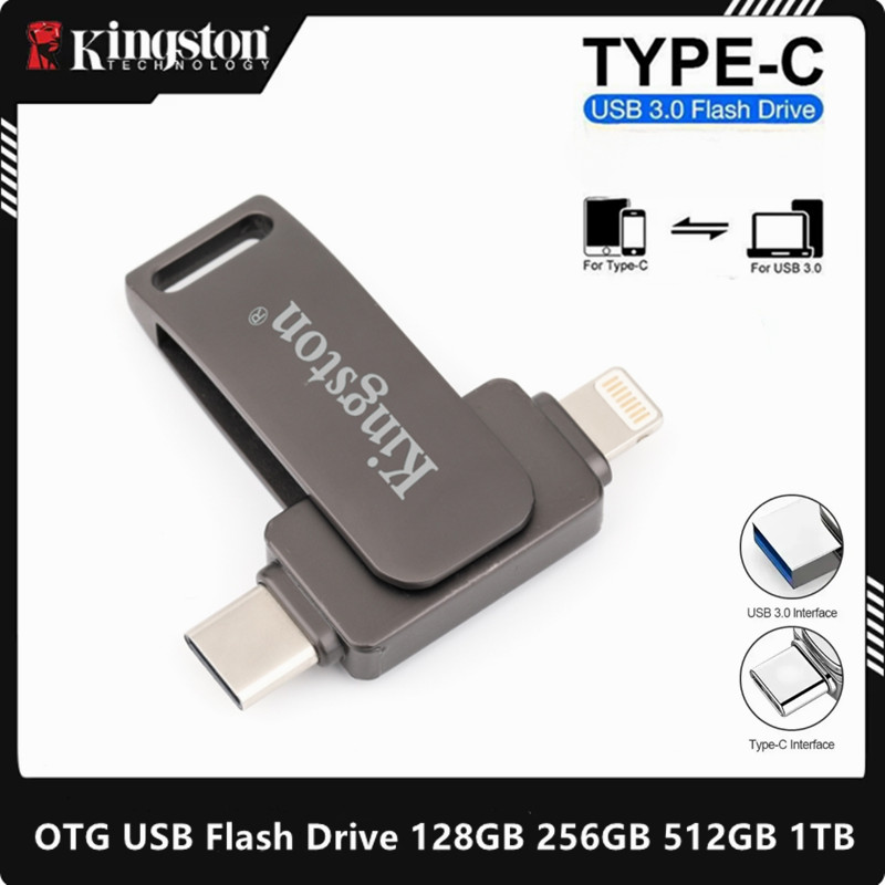 Kingston 1TB 2TB Usb-C Flash Drive 2 in 1 OTG USB Flash Drive Pendrive ...