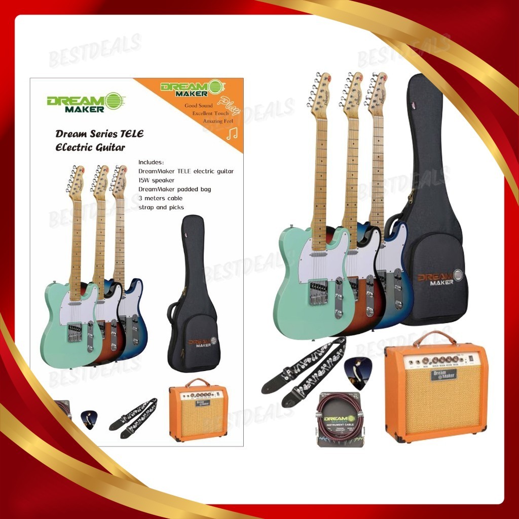 Dream Maker Telecaster Electric Guitar Combo Set with AMP,strap,Pick ...