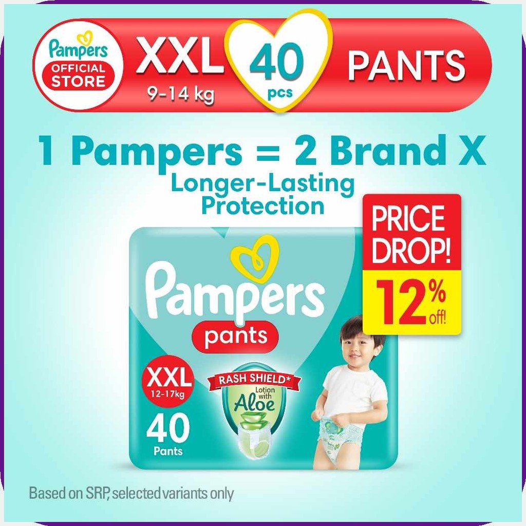 Pampers*A*Baby,bL^Dry>N)Pants}f)Diapers}h)with~L*Rash~W*Shield~D*XXL ...