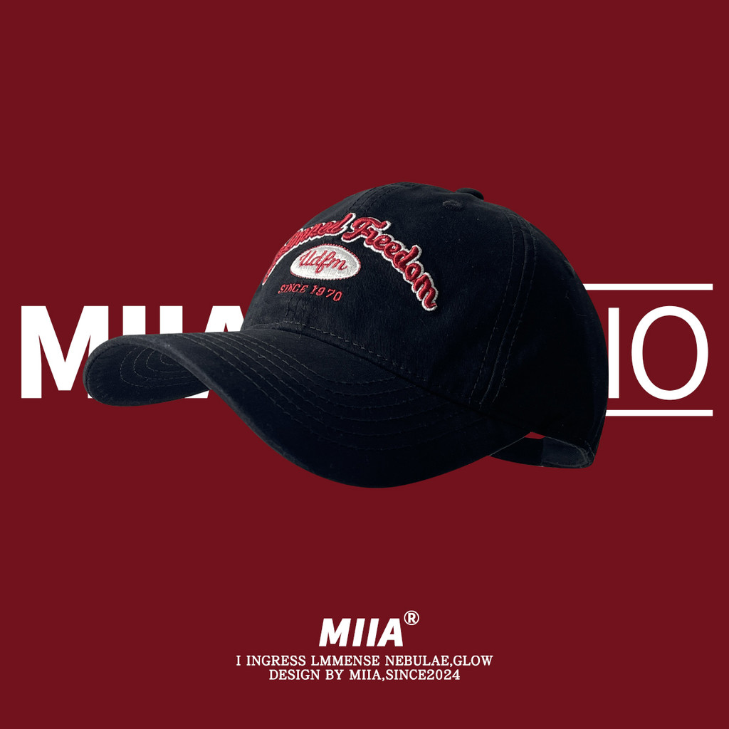 American Three-Dimensional Letter Double Line Embroidered Baseball Cap ...