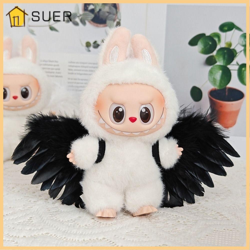 SUER1EN Labubu Doll Clothes, Angel POP MART Labubu Feather Wings ...