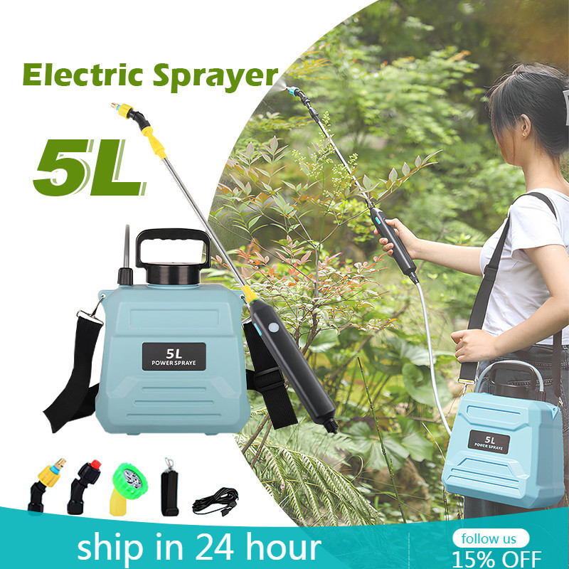 5L Portable Electric Sprayer Agriculture Rechargeable Agricultural ...