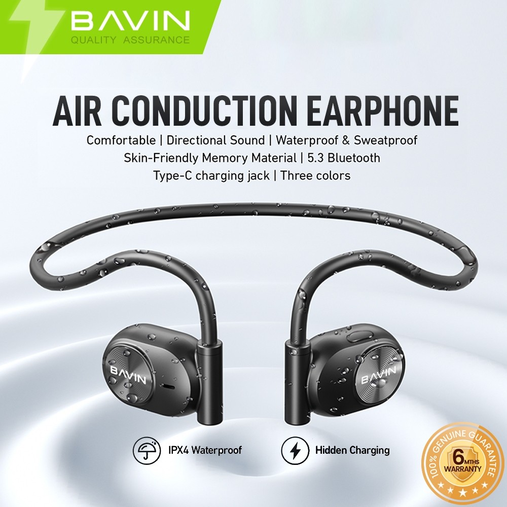 Original BAVIN Sports Bluetooth Wireless Lightweight Headphone Earphone ...