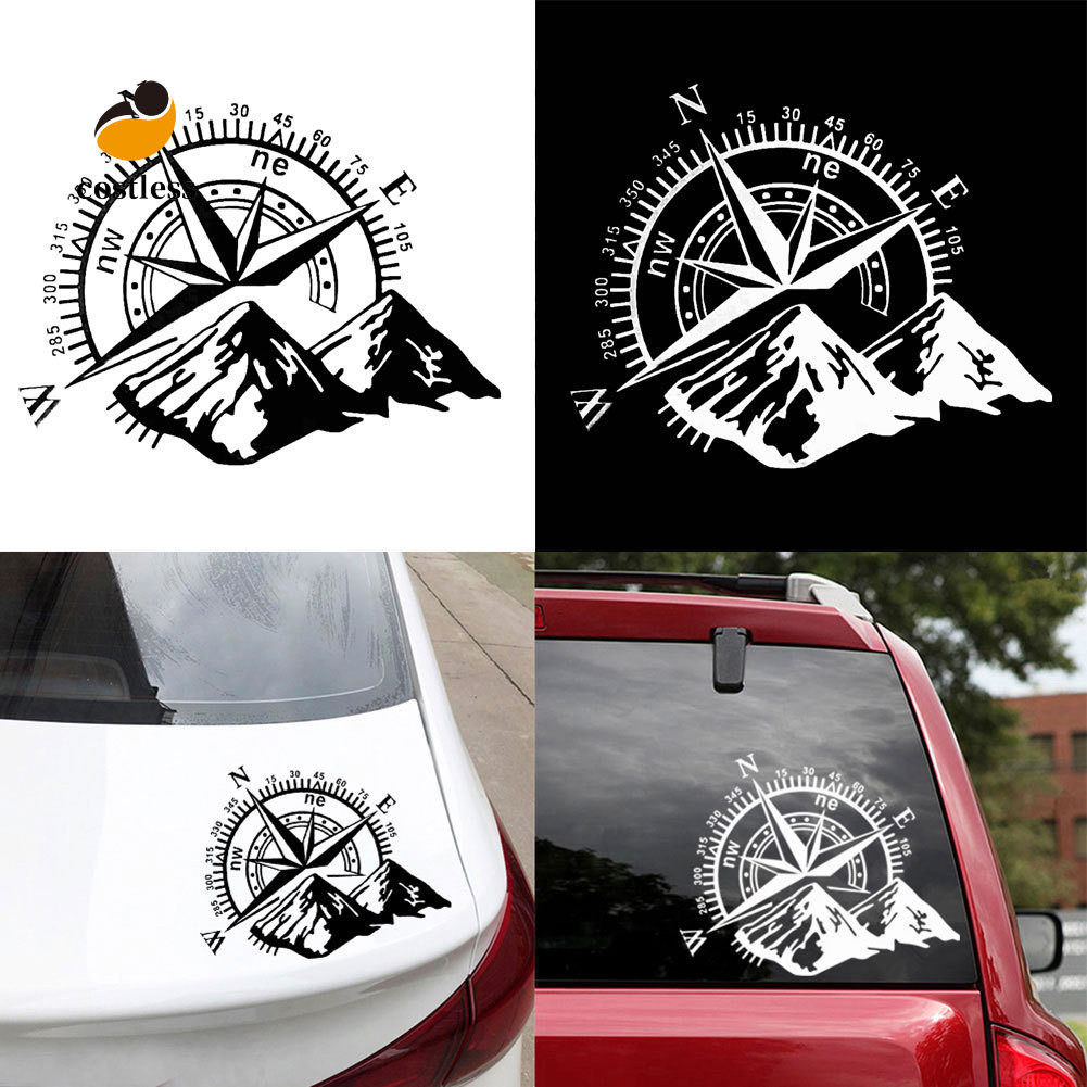 COL Mountain Compass Car Vehicle Body Window Reflective Decals Sticker ...