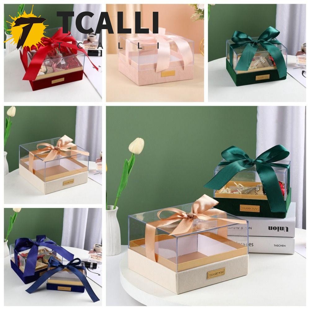 TCALLI Acrylic Gift Box, Transparent DIY Hand Gift Box, Surprise Box ...