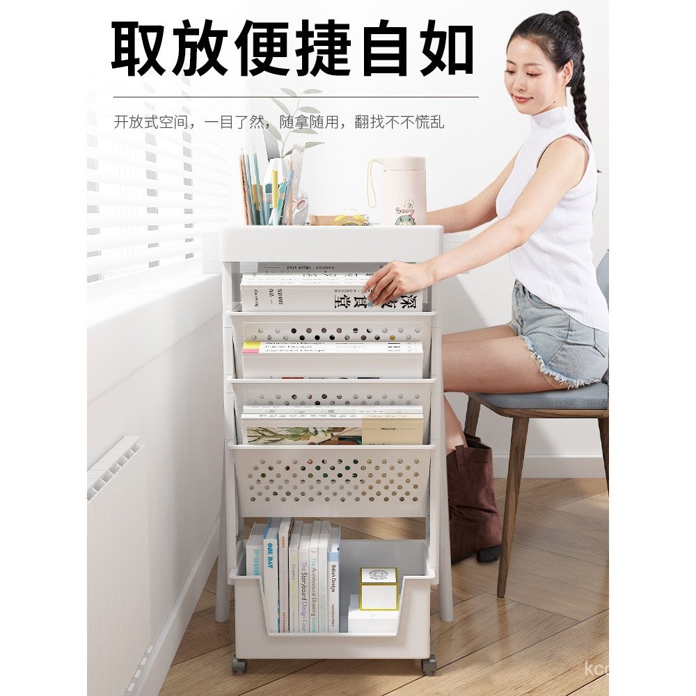 Movable Office Desk Side Storage Rack Floor Standing Workstation ...