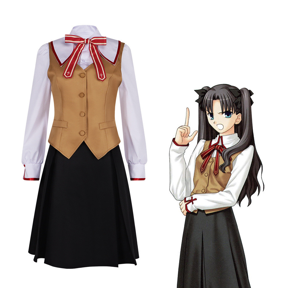 Fate Stay Night Tohsaka Rin Cosplay Play Uniform School Uniform Anime ...