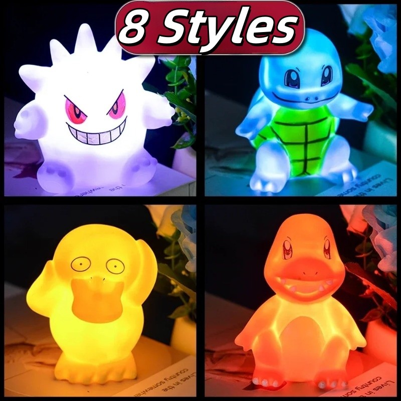 Pokemon Pikachu Night Light Glowing Anime Figures Toy Pokemon Pikachu ...