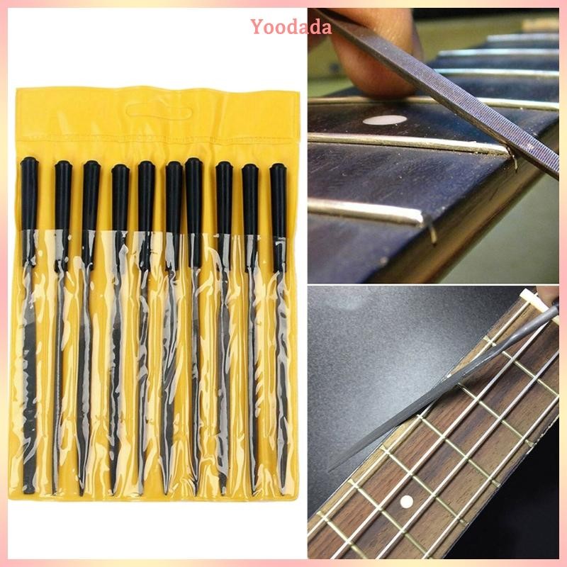 Yoo Luthier Needle File Tool 10pc Set Guitar Bridge Nut Slot Fret ...