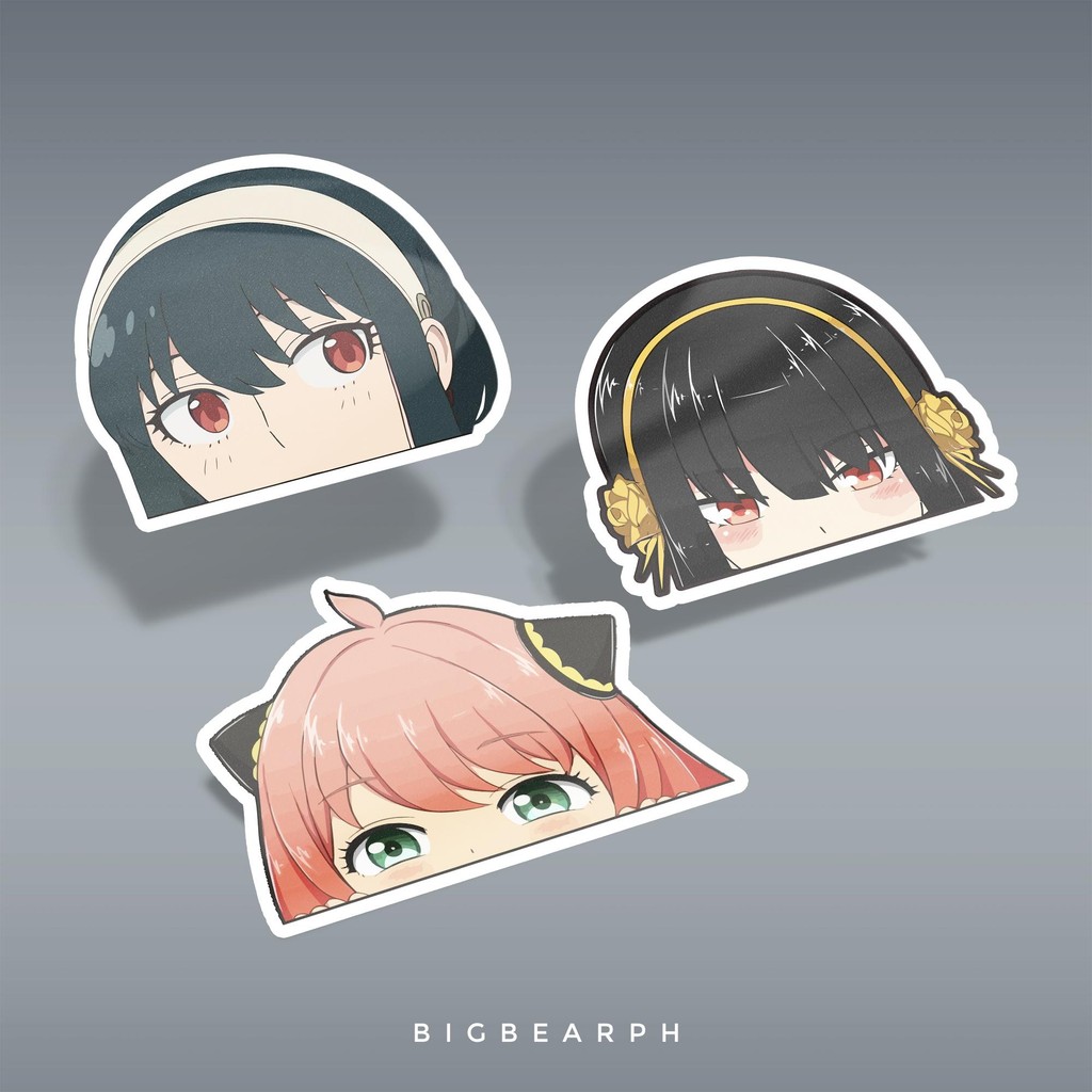 Yuri Forger / Anya Forger Spy X Family Anime Peeker Laminated Sticker ...