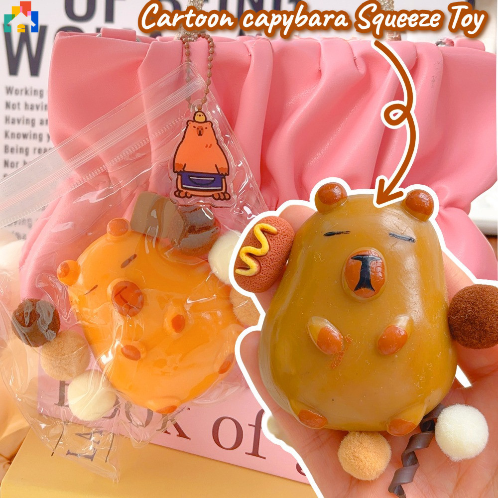 Cartoon Capybara Squishy Squeeze Slow Rebound Toys TPR Soft Sticky Cute ...