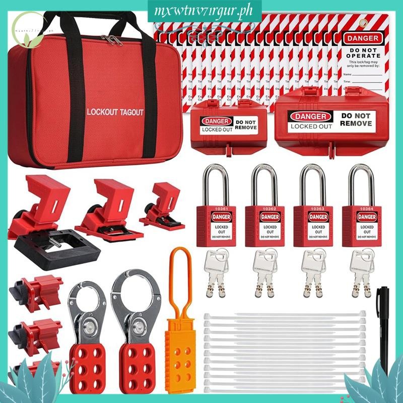 [mxwtnv71rgur] Lockout Tagout Kit, Electrical Lockout Tagout Kit, 4 ...