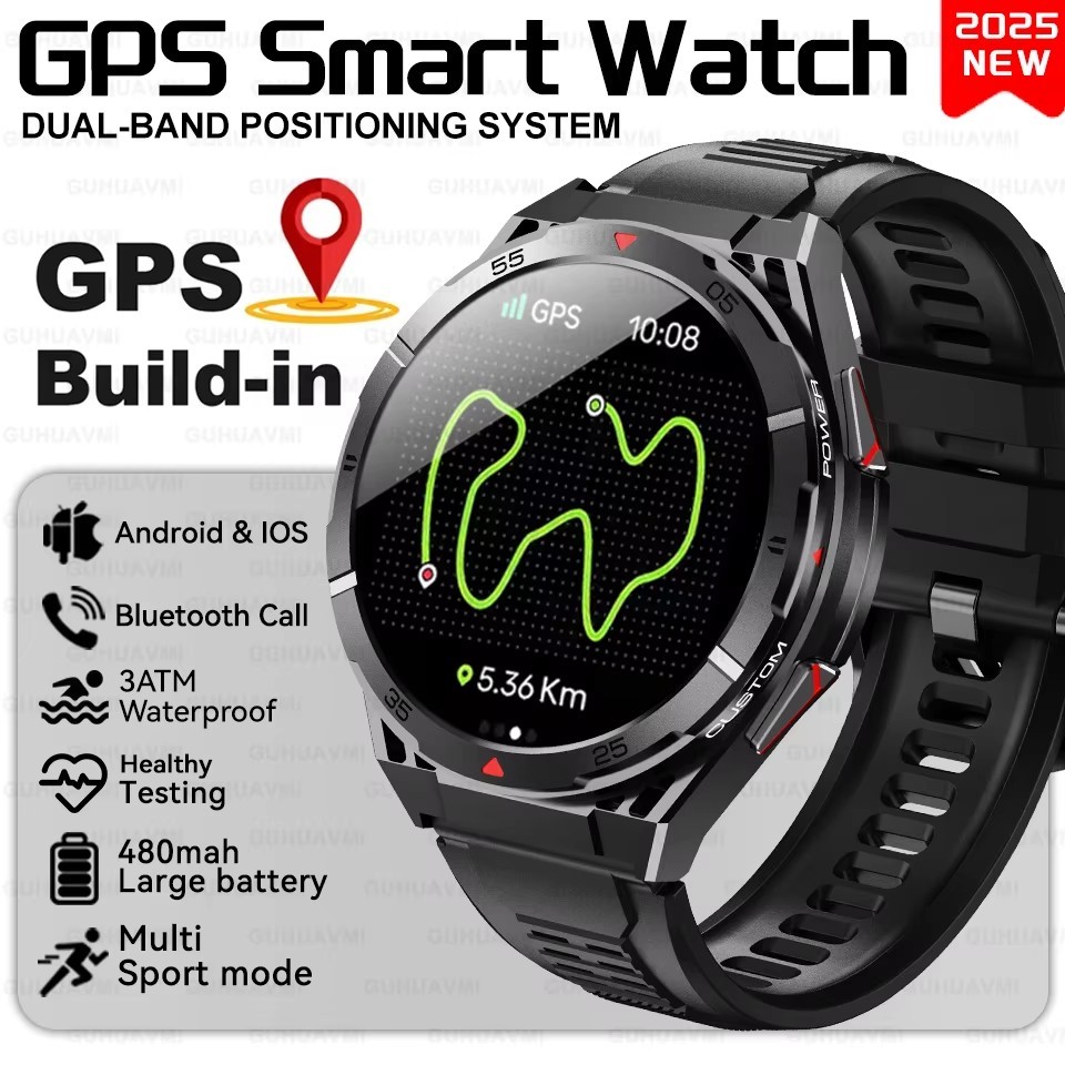 2025 New Built-in GPS SmartWatch Ultra HD AMOLED Display Bluetooth Call ...