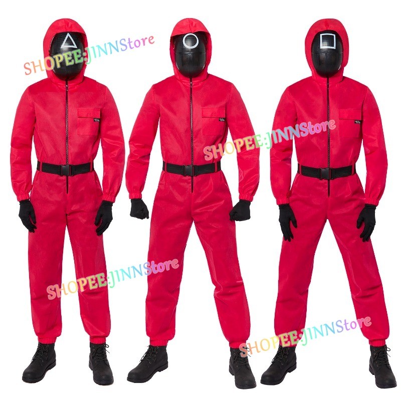 - JINN - SQUID GAME Jumpsuit Anime Cosplay Costume Game Manager NPC ...