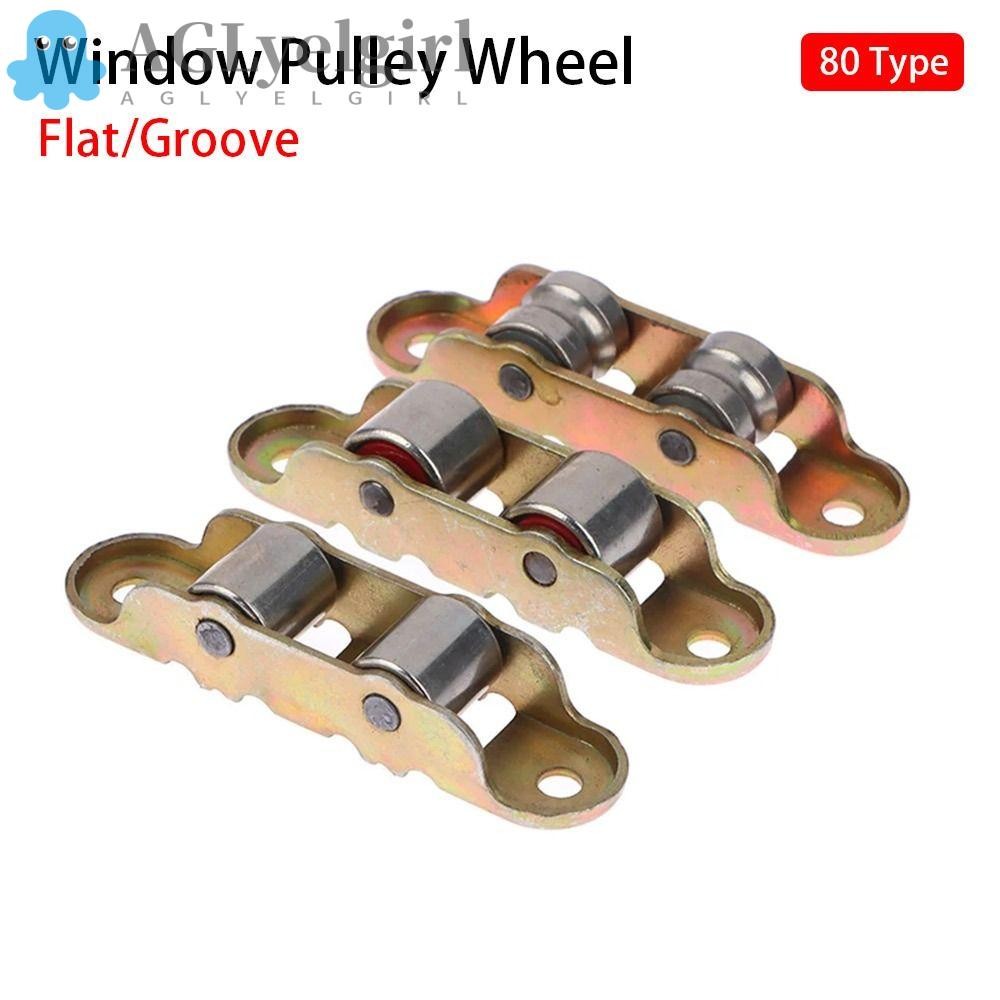 AGLYELGIRL 1Pcs Flat Groove Wheel, Metal Double Wheel Window Pulley ...