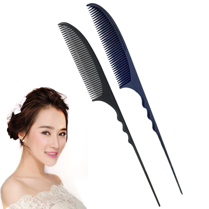 Marbit Pointed Tail Soft Comb Fine-Tooth Hair Styling Comb Heat ...