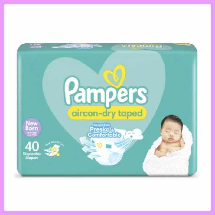 Pampers(X{Baby!Gu^Dry}V>Diaper)N>Taped)C>Newborn)v>40)h>pieces | Shopee ...