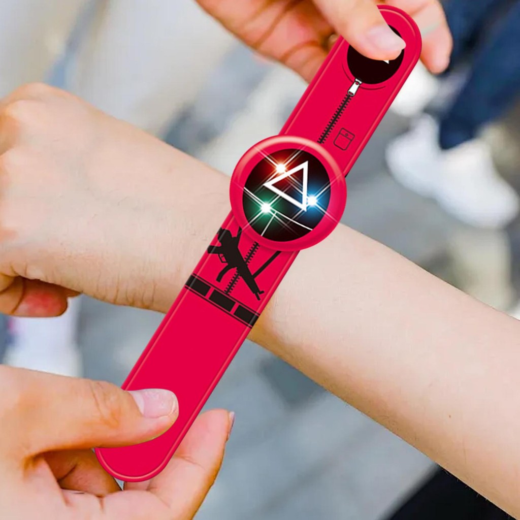 Squid Game Slap Wrist Bracelet Slap Band Watches Kids Wristbands ...