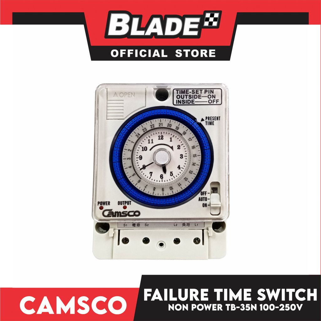 Camsco Non Power Failure 24 Hours Time Switch TB-35N with Backup ...