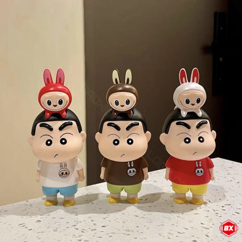 Baoxiu 7-14 Years Old Crayon Shin-chan Figurine Labubu Shin-chan Trendy ...